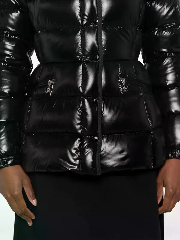 Moncler Hooded Quilted Jacket - Black