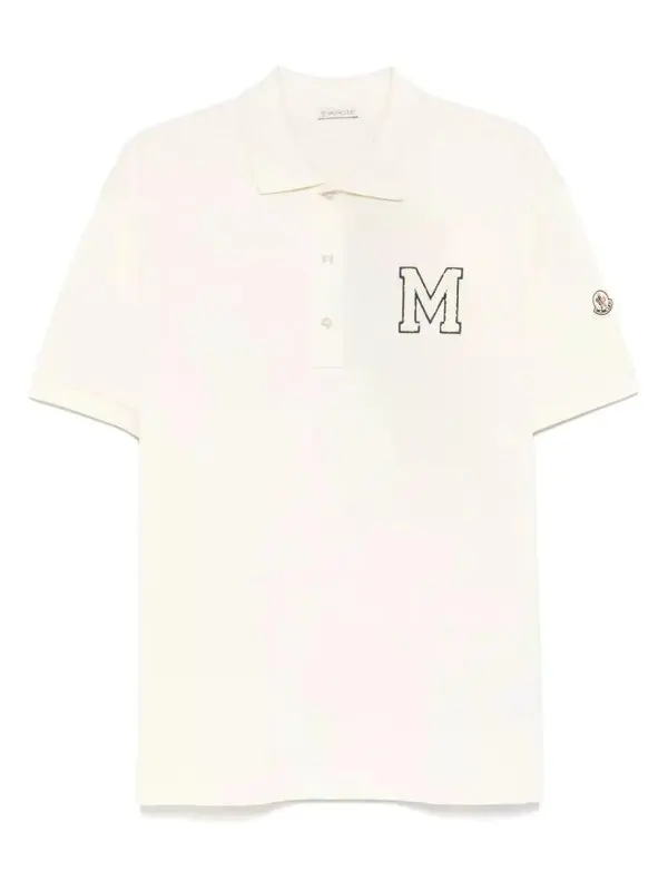 Moncler Logo-appliqué Polo Shirt - Neutrals