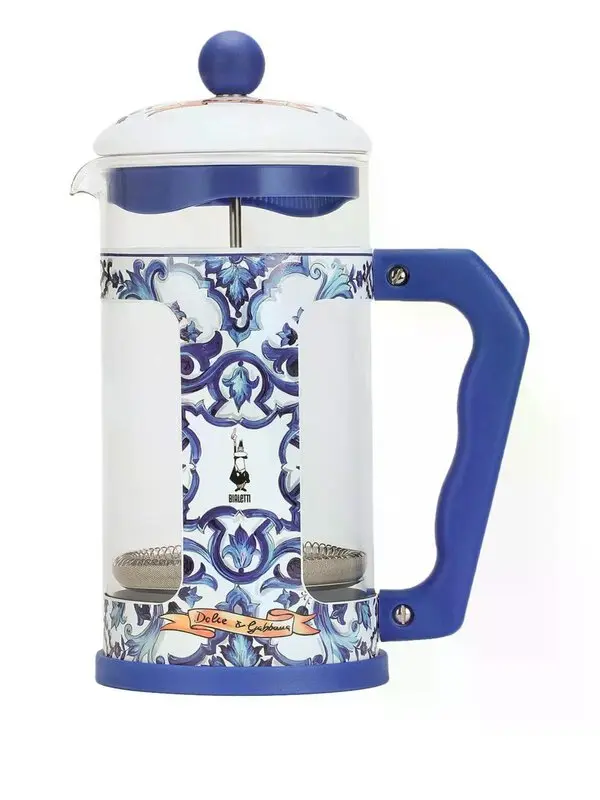 Dolce & Gabbana X Bialetti Carretto-print French Coffee Press - White