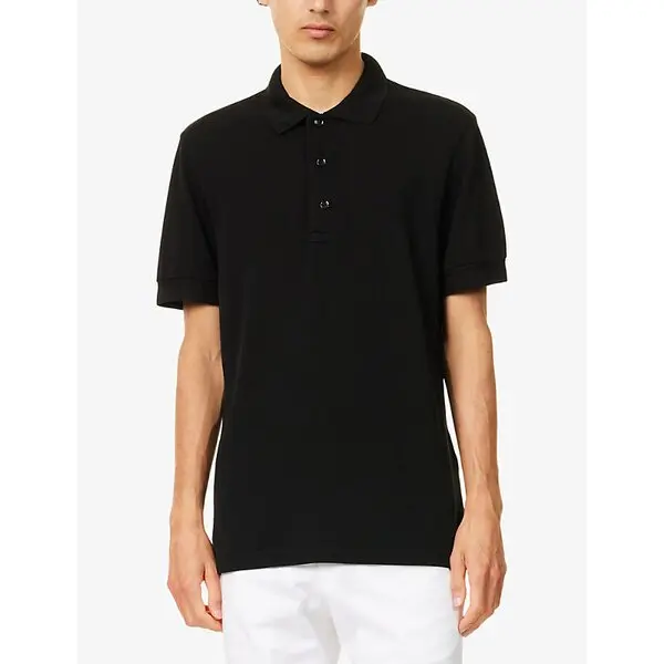 TOM FORD Short-sleeve Lyocell-cotton Piquet Polo Shirt - Black