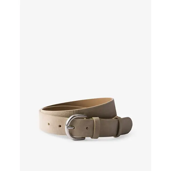 Prada Brushed Suede Belt - Neutral