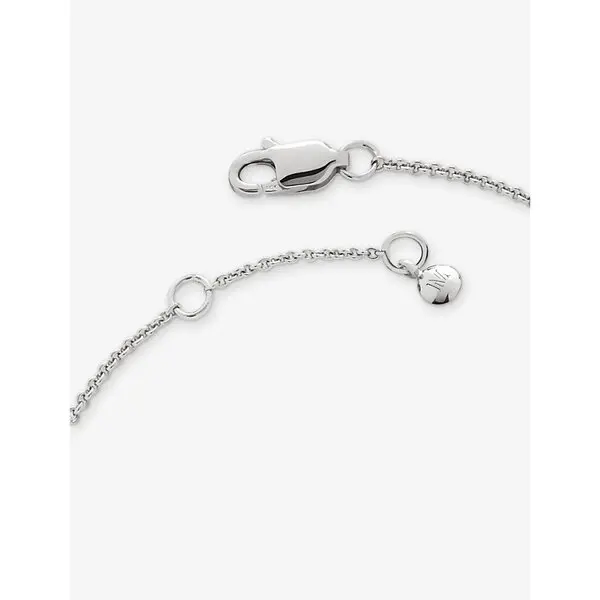 Monica Vinader October Birthstone Pink Tourmaline Chain Bracelet - Silver