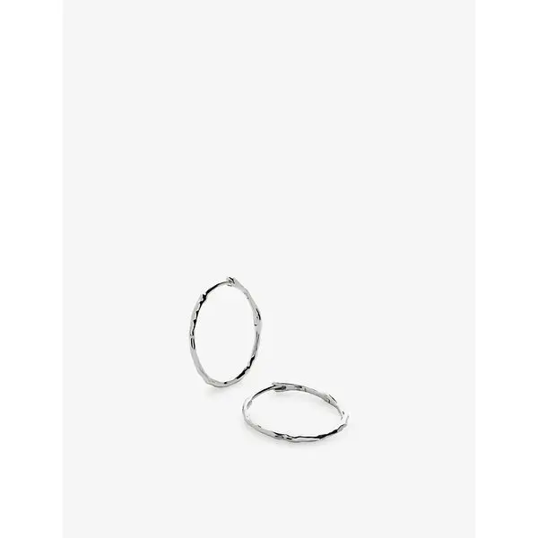 Monica Vinader Siren Muse Medium Hoop Earrings - Silver