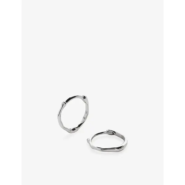 Monica Vinader Siren Mini Huggie Earrings - Silver