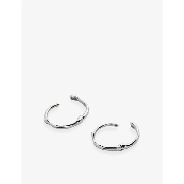 Monica Vinader Siren Mini Huggie Earrings - Silver