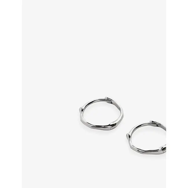 Monica Vinader Siren Mini Huggie Earrings - Silver