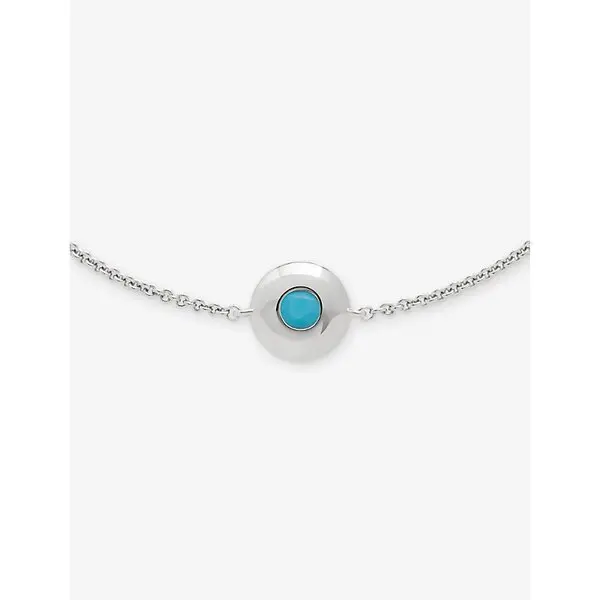 Monica Vinader December Birthstone Turquoise Chain Bracelet - Silver