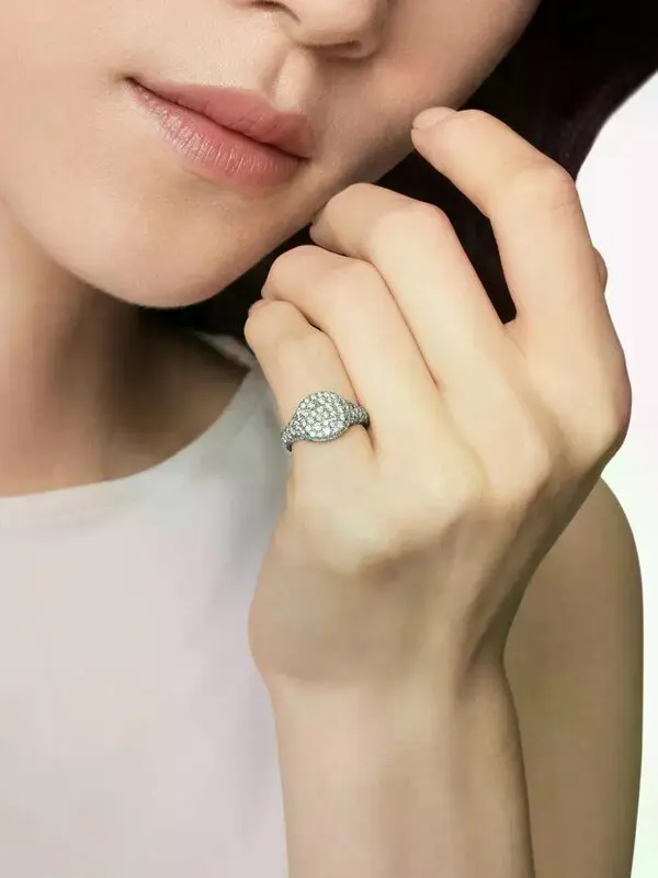 David Yurman 18kt White Gold Pavé-set Diamond Ring