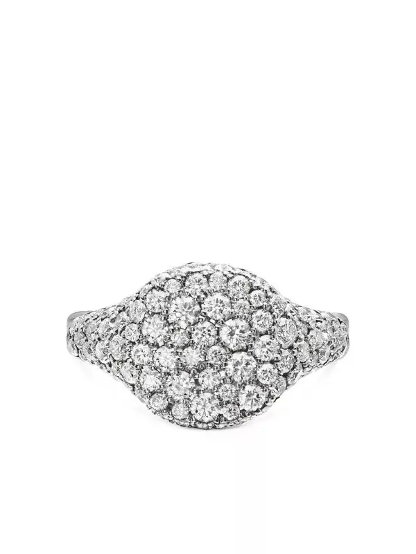 David Yurman 18kt White Gold Pavé-set Diamond Ring