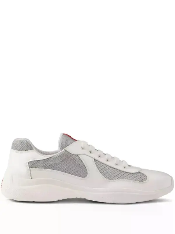 Prada America's Cup Mesh-paneled Sneakers - White