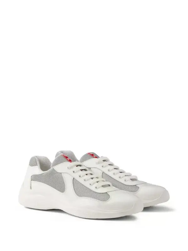 Prada America's Cup Mesh-paneled Sneakers - White