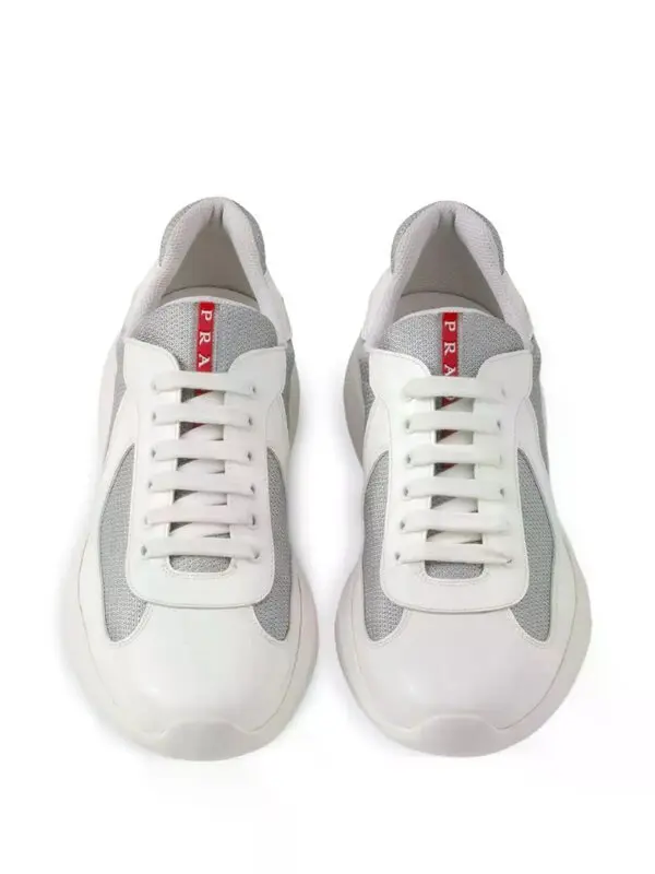Prada America's Cup Mesh-paneled Sneakers - White