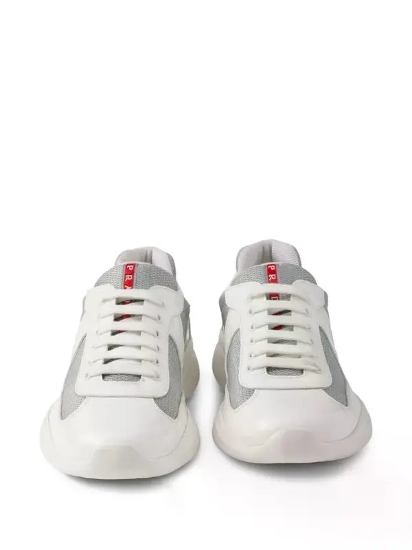 Prada America's Cup Mesh-paneled Sneakers - White