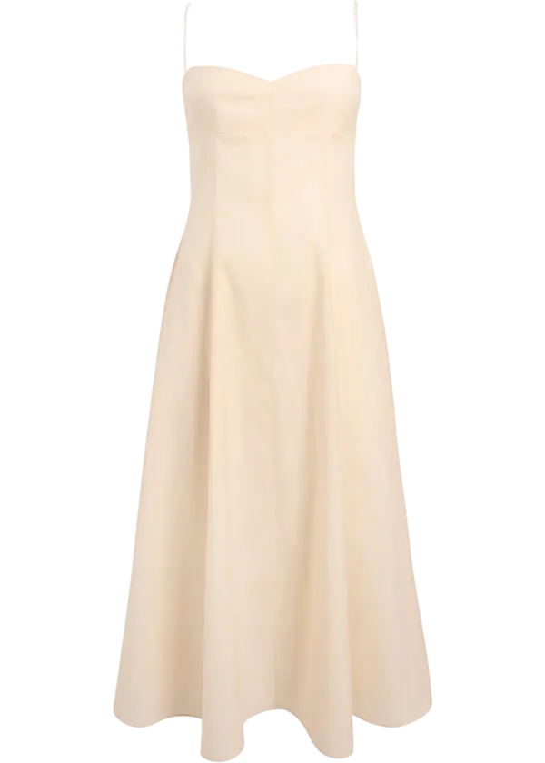 Khaite Isabella Dress With Print - Bone