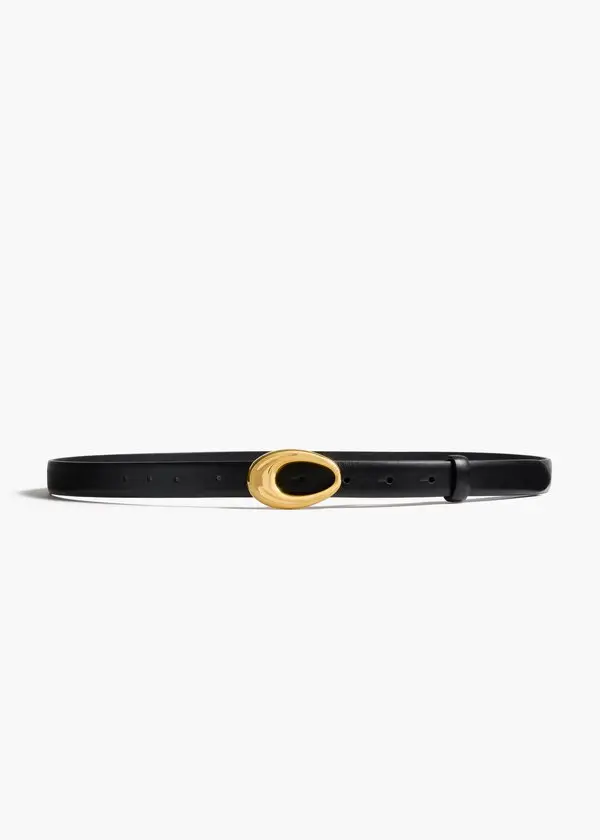 Khaite Olivia Suede Belt - Black