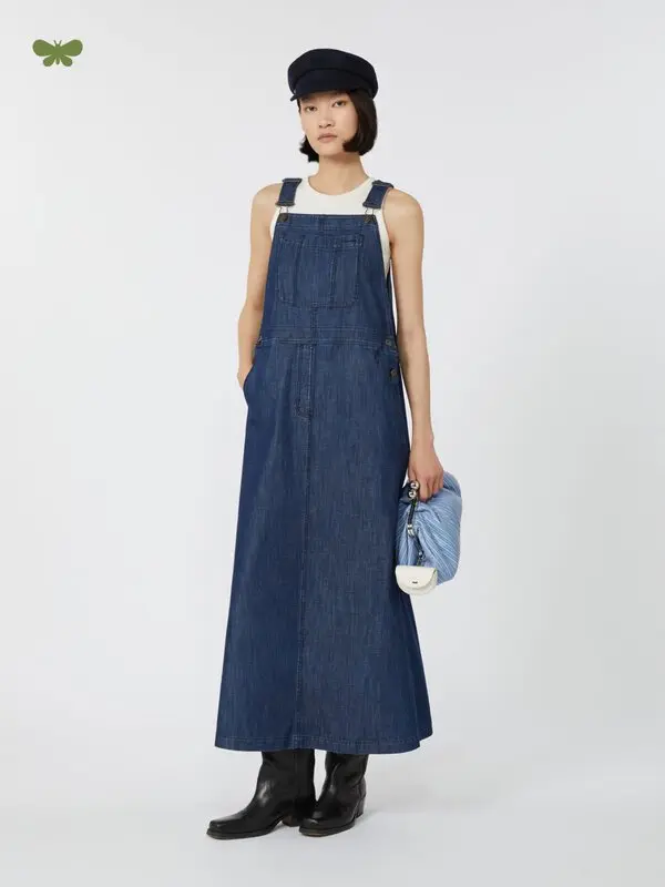 Max Mara Denim Dungaree Dress