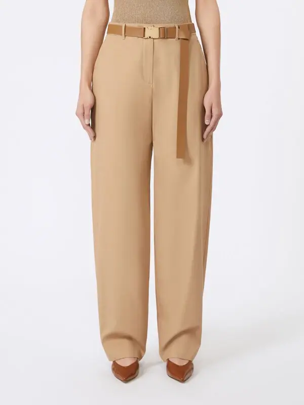 Max Mara Cotton Twill Wide-leg Trousers