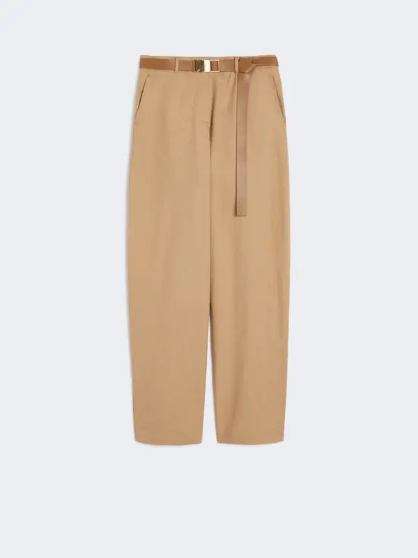 Max Mara Cotton Twill Wide-leg Trousers