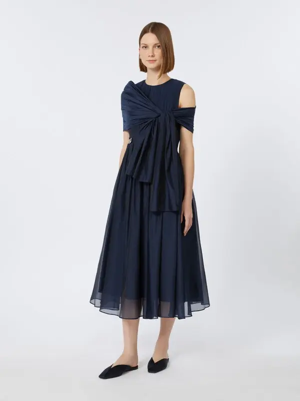 Max Mara Silk-blend Organza Midi Dress