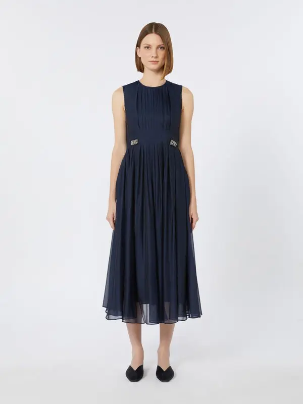 Max Mara Silk-blend Organza Midi Dress