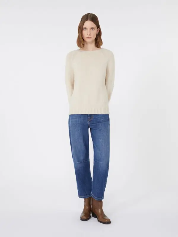 Max Mara Alpaca And Cotton Sweater - Ivory