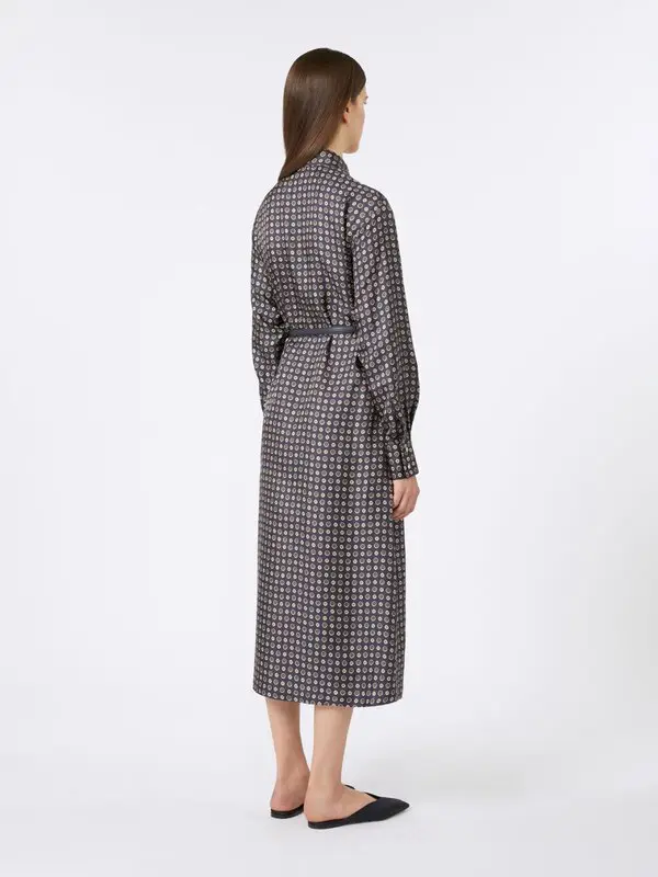 Max Mara Svelto Toile-Print Midi Shirtdress - Navy - 50% Off