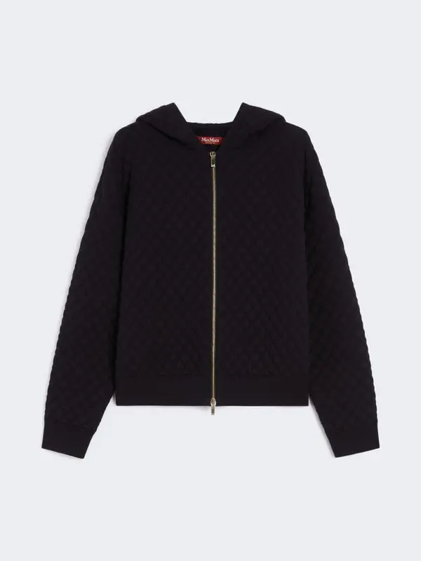 Max Mara Viscose Yarn Quilted Bomber Jacket