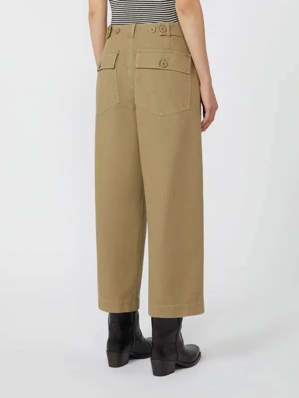 Max Mara Canvas Barrel-leg Trousers