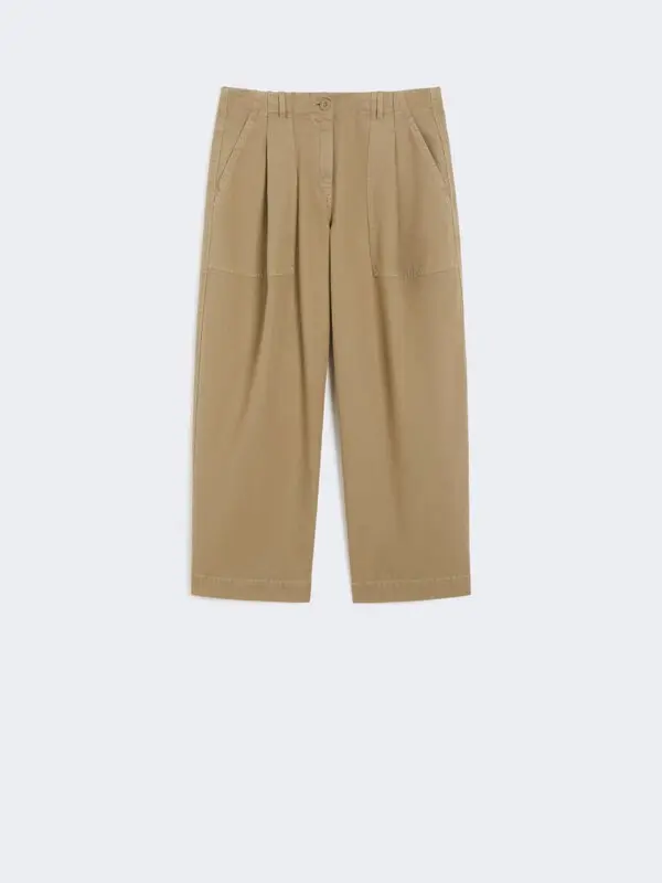 Max Mara Canvas Barrel-leg Trousers