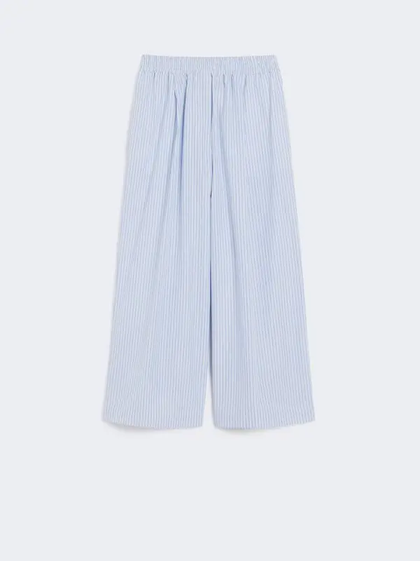 Max Mara Cotton Sateen Cropped Trousers