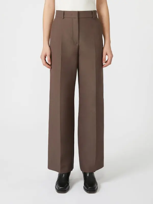 Max Mara Technical Cotton Palazzo Trousers