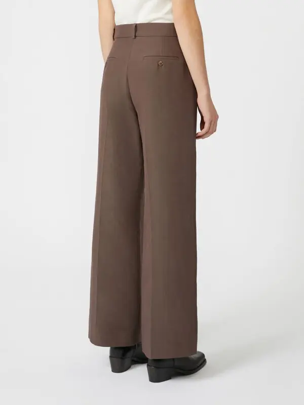 Max Mara Technical Cotton Palazzo Trousers