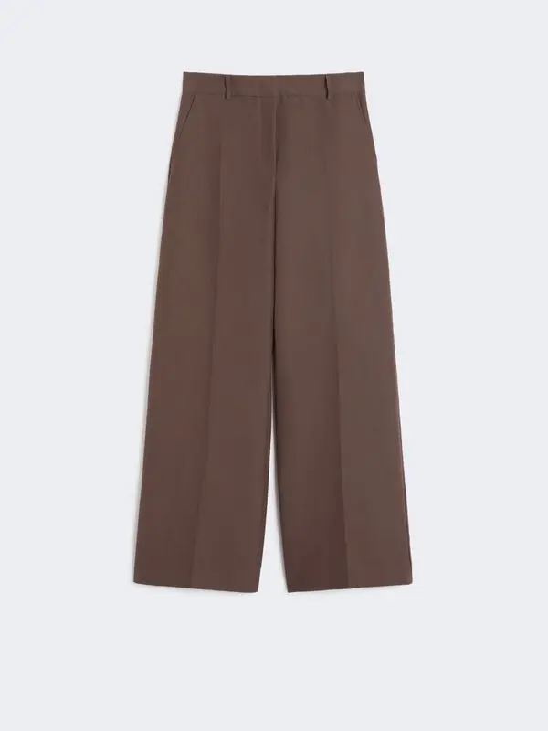 Max Mara Technical Cotton Palazzo Trousers