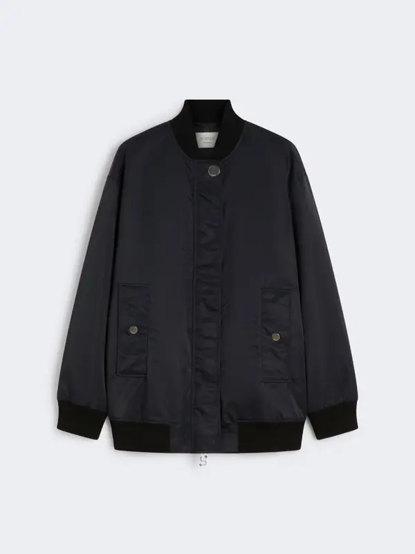 Max Mara Oversized Twill Bomber Jacket
