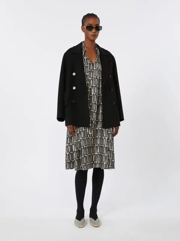 Max Mara Double-breasted Wool Jacket - Black
