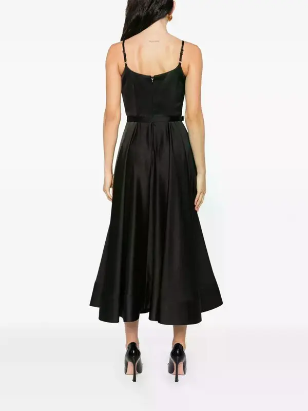 NISSA Belted Midi Dress