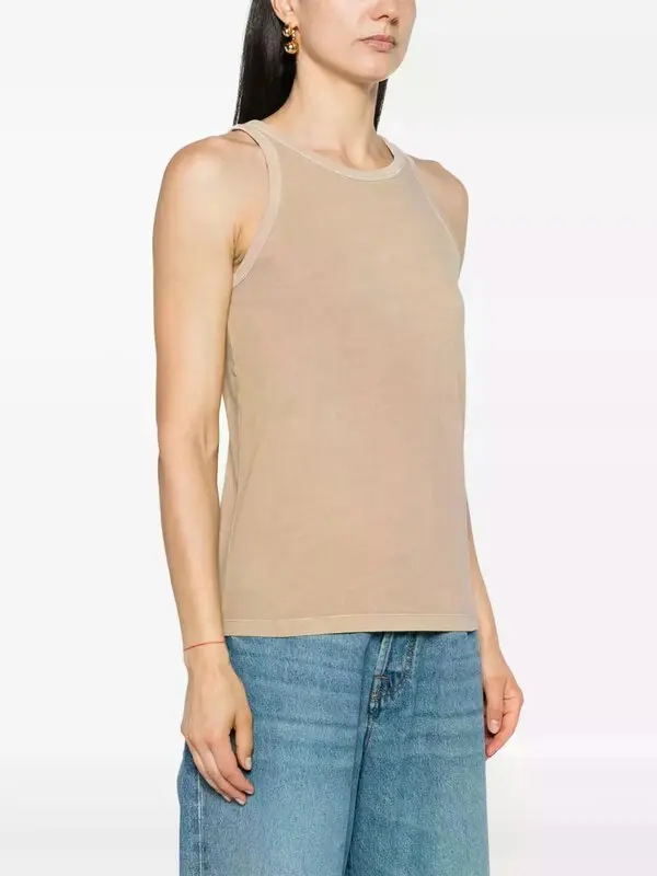 Sportmax Scoop-neck Cotton Tank Top