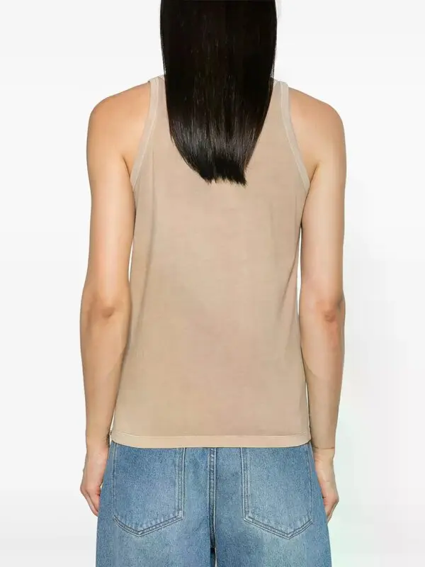 Sportmax Scoop-neck Cotton Tank Top