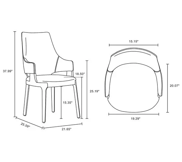MANHATTAN COMFORT Kara Dining Arm Chair
