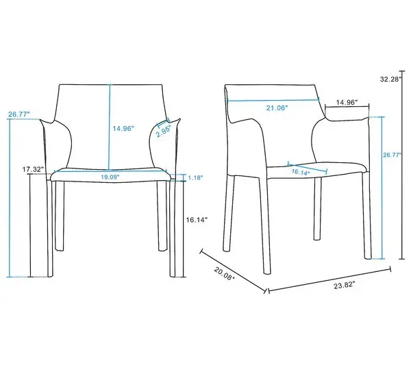MANHATTAN COMFORT Paris Dining Armchair