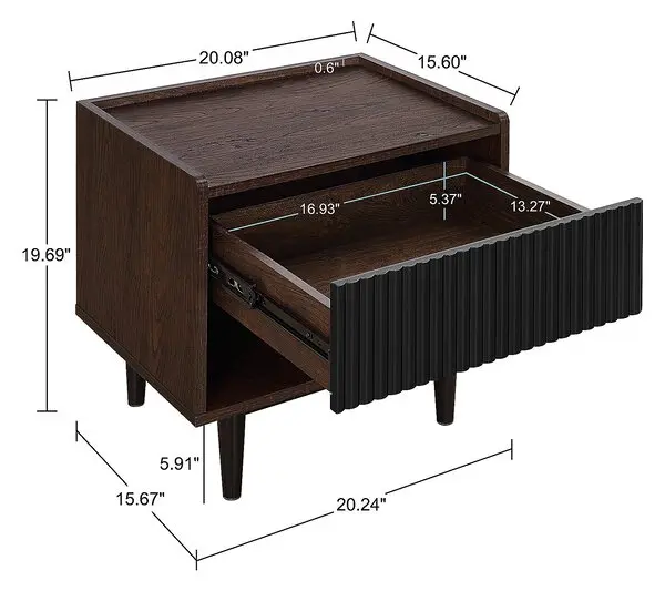 MANHATTAN COMFORT Duane Nightstand