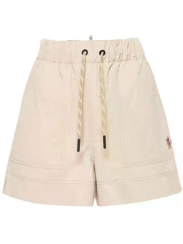 Moncler Mid-rise Straight-leg Shorts - Neutrals