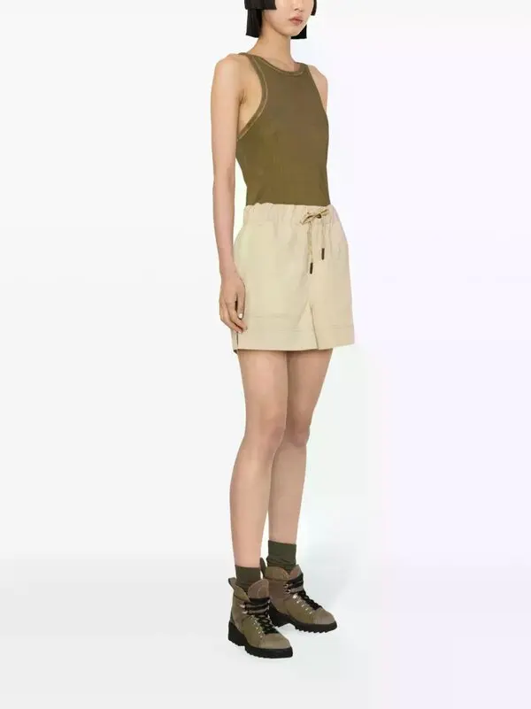 Moncler Mid-rise Straight-leg Shorts - Neutrals