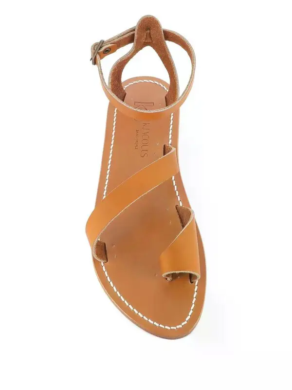 K.JACQUES Ankle-strap Flat Sandals - Brown