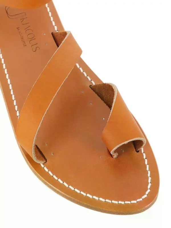 K.JACQUES Ankle-strap Flat Sandals - Brown