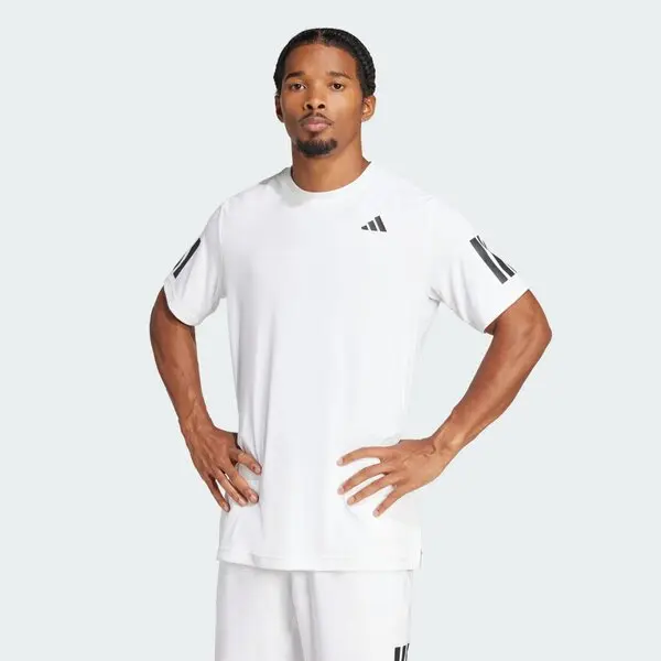 Adidas Club Tennis Climacool 3-stripes Tee - White