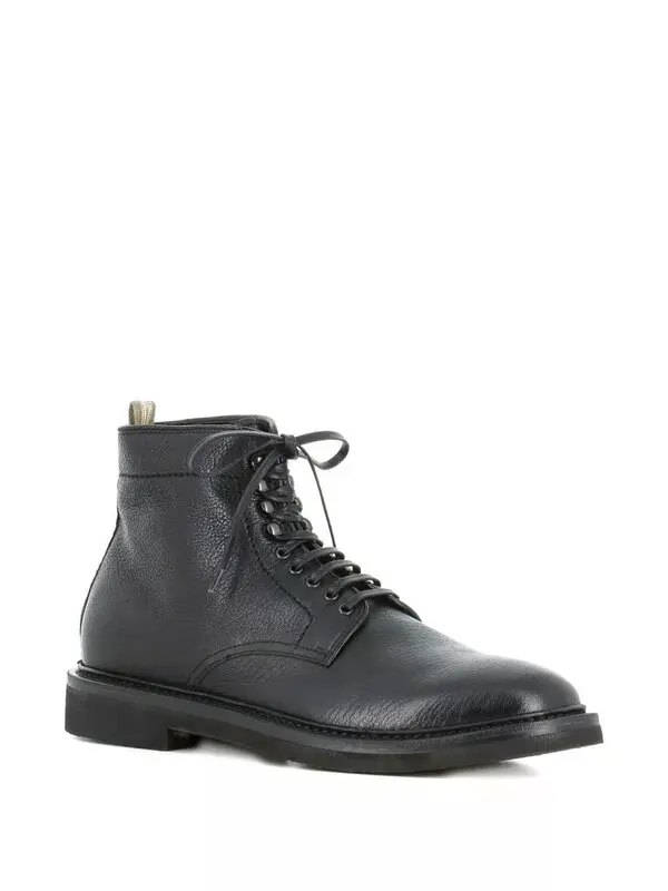 Officine Creative Lace-up Leather Boots - Black