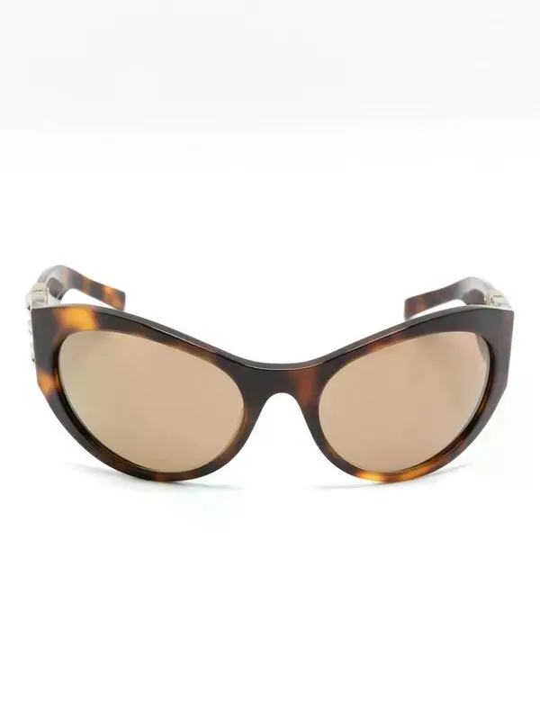 Givenchy 4g-motif Oversize-frame Sunglasses - Brown