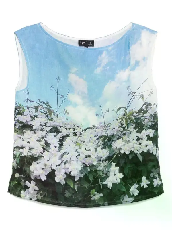 AGNÈS B. Floral-print Sleeveless Top