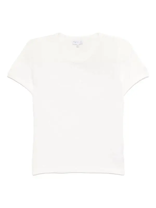 AGNES B. Embroidered T-shirt - Neutrals